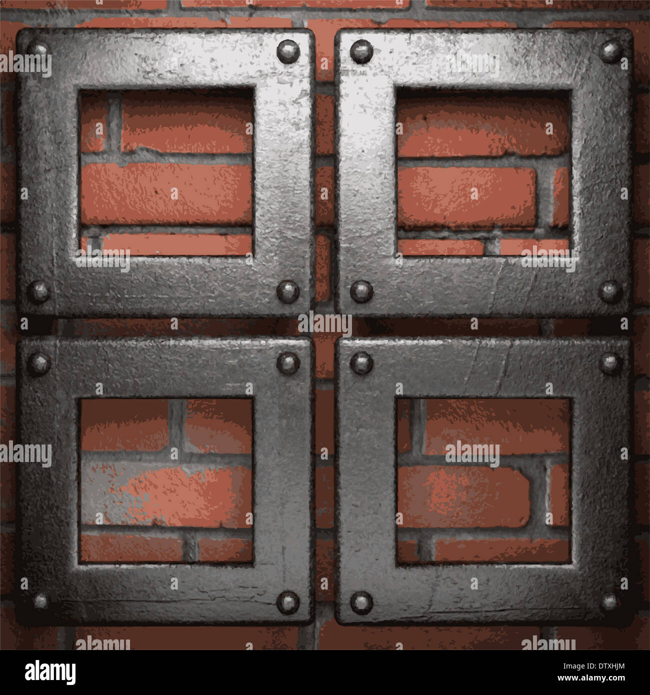 metal and brick background Stock Photo - Alamy