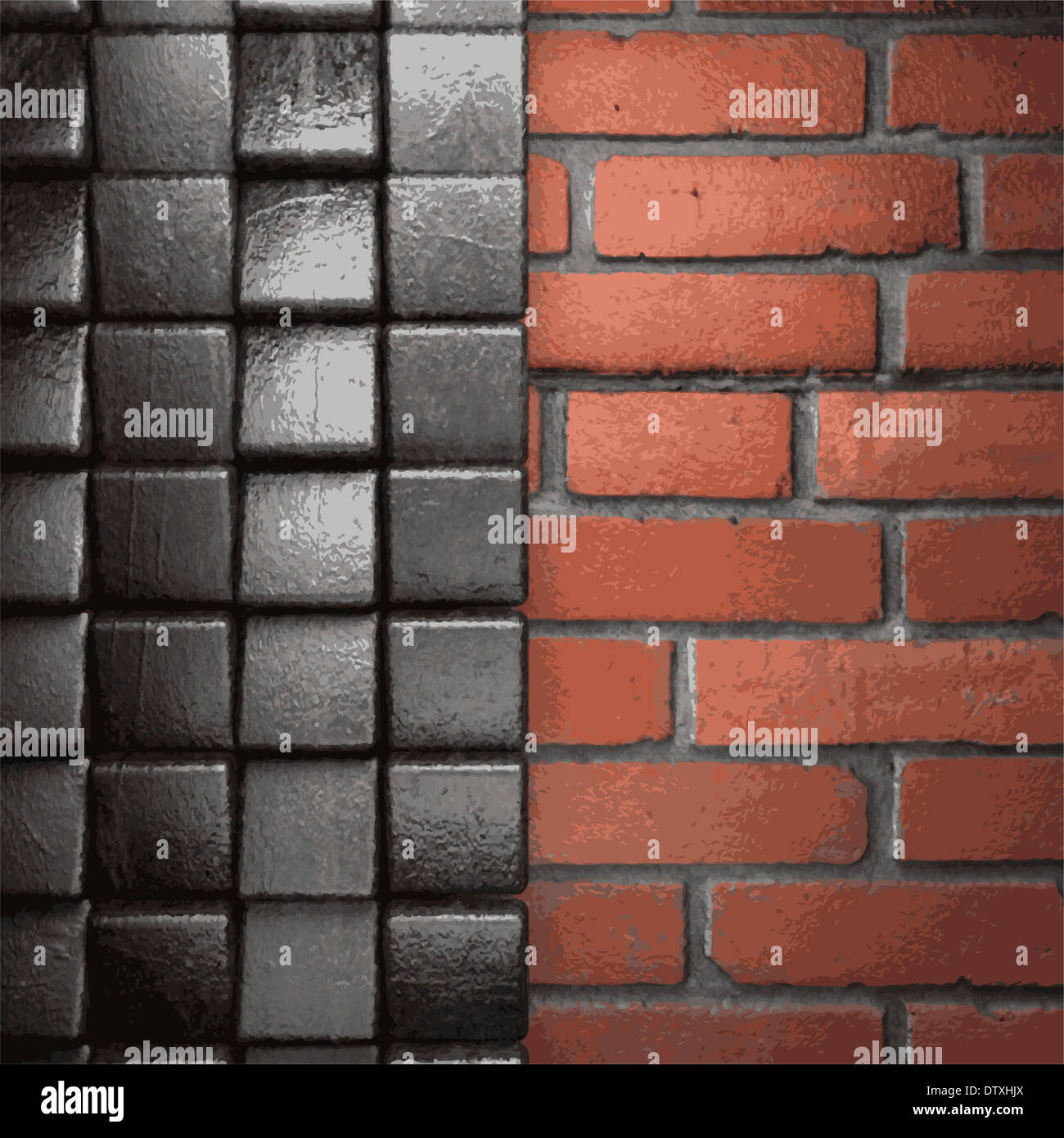 metal and brick background Stock Photo - Alamy