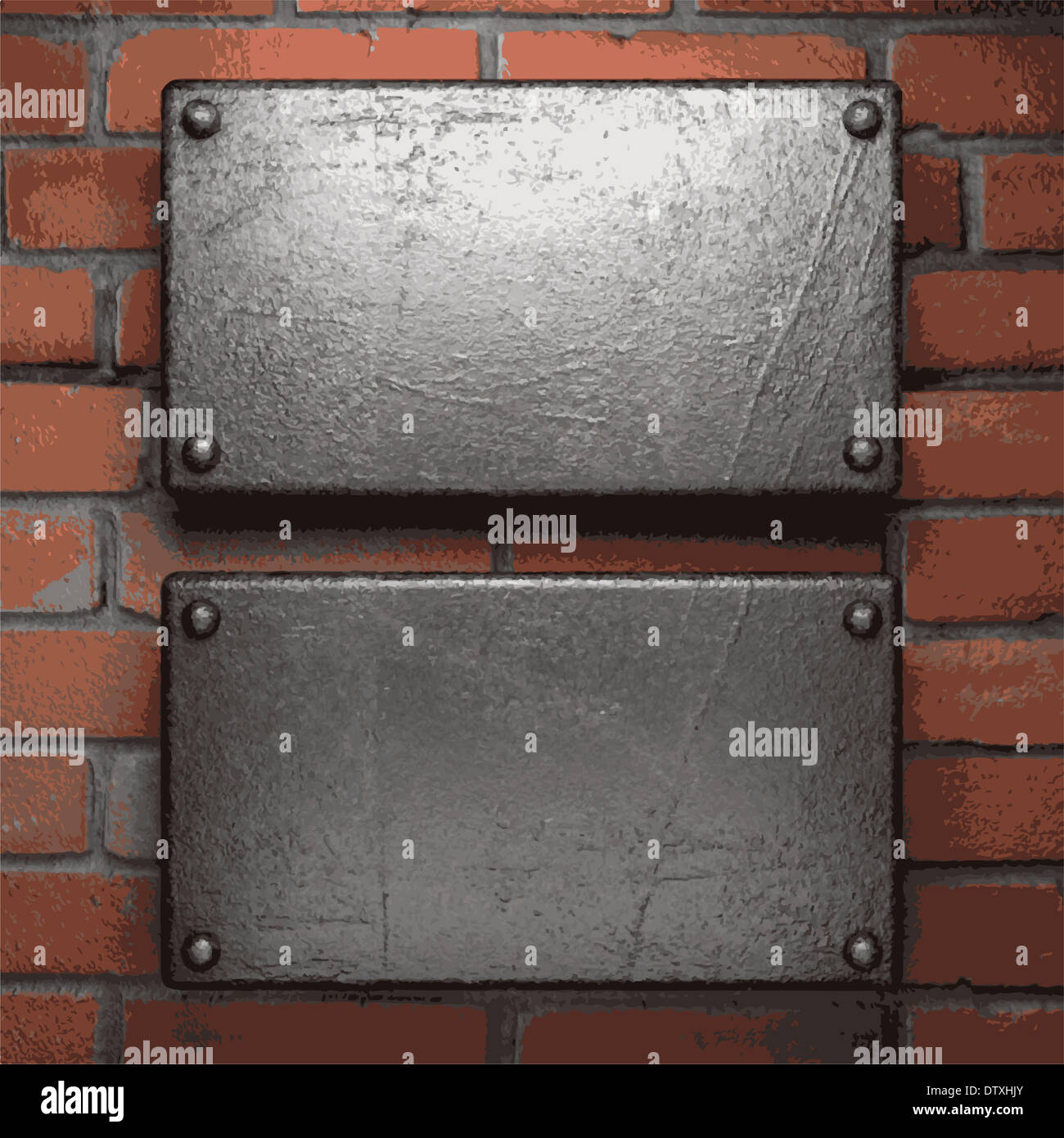 metal and brick background Stock Photo - Alamy