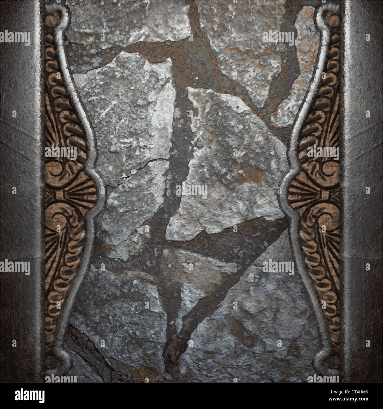 metal and stone background Stock Photo - Alamy