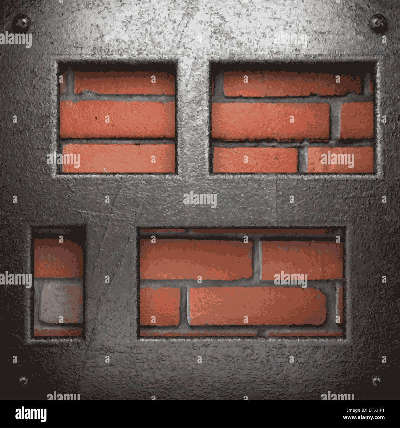 metal and brick background Stock Photo - Alamy