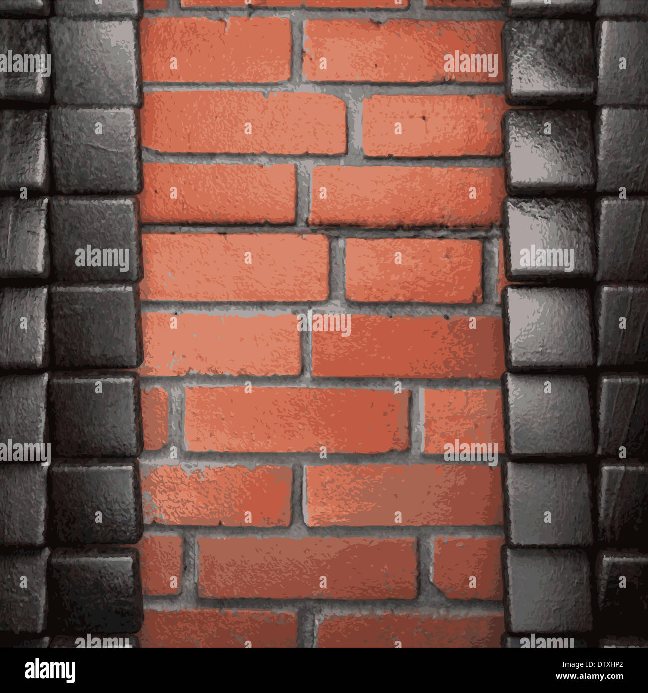 metal and brick background Stock Photo - Alamy