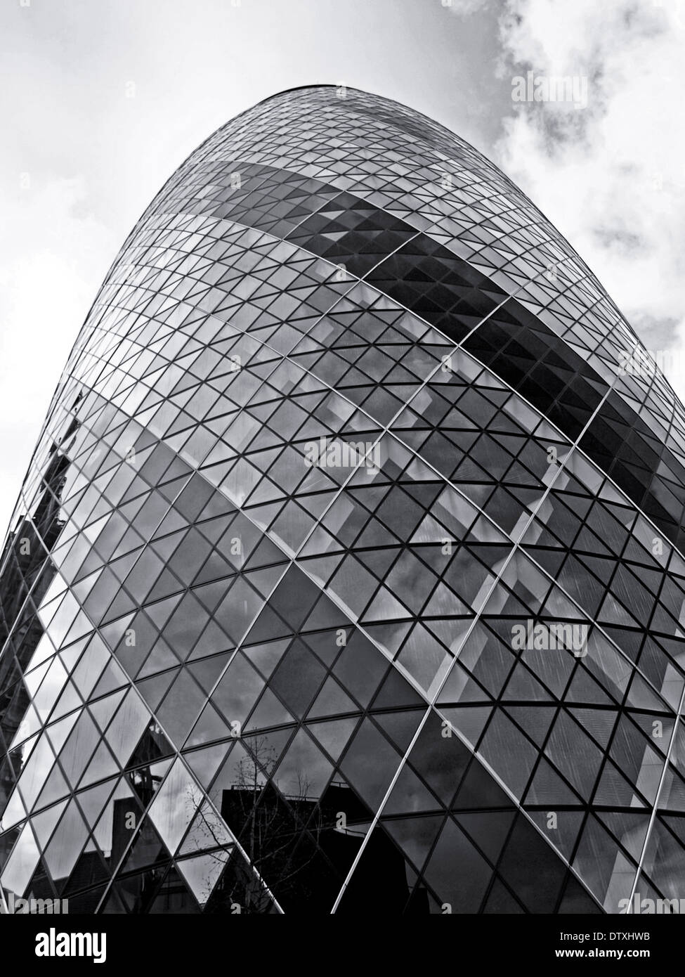 View of the Swiss Re Tower (Gherkin), City of London, London, England ...