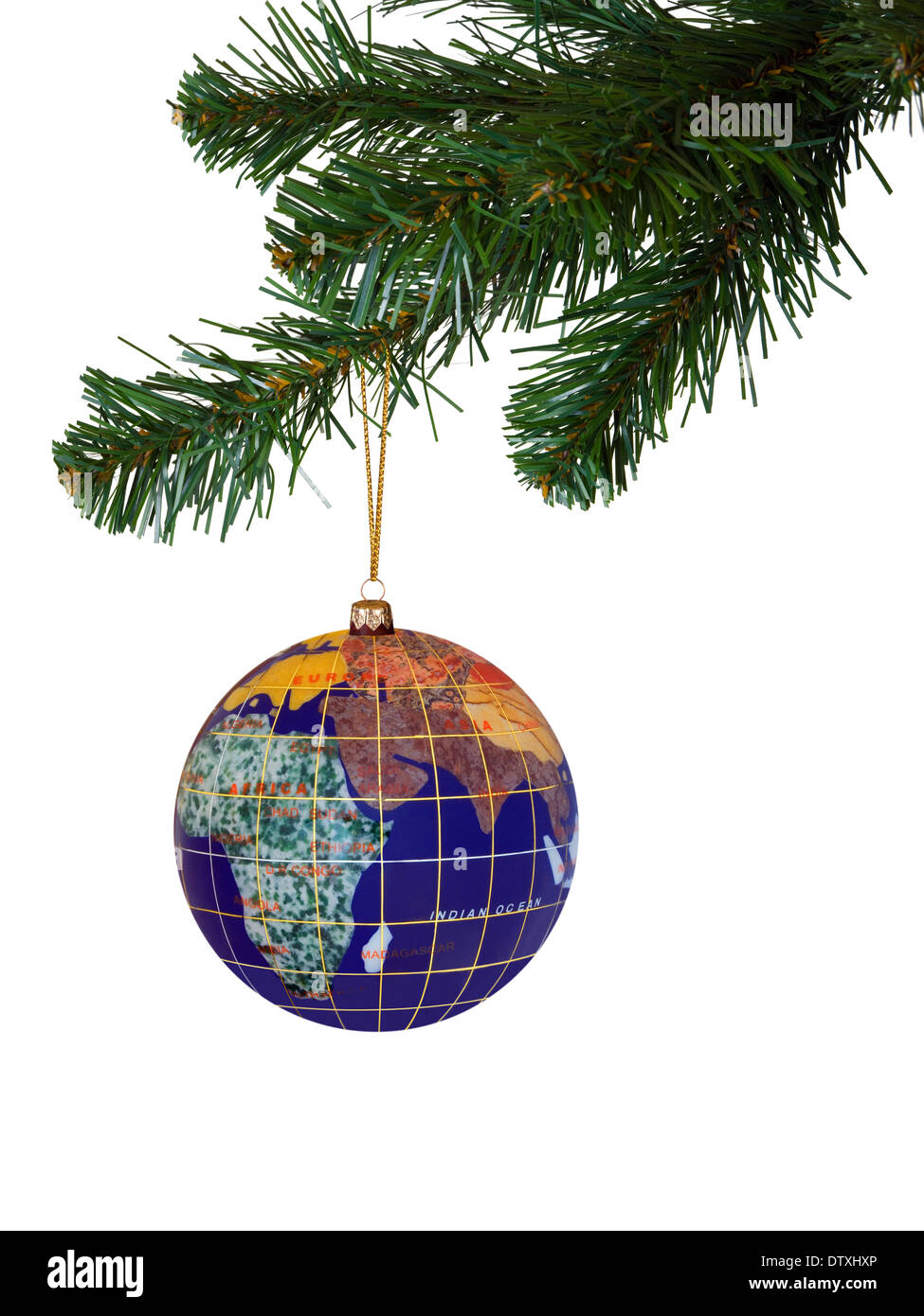 Earth globe christmas ornament hi-res stock photography and images - Alamy