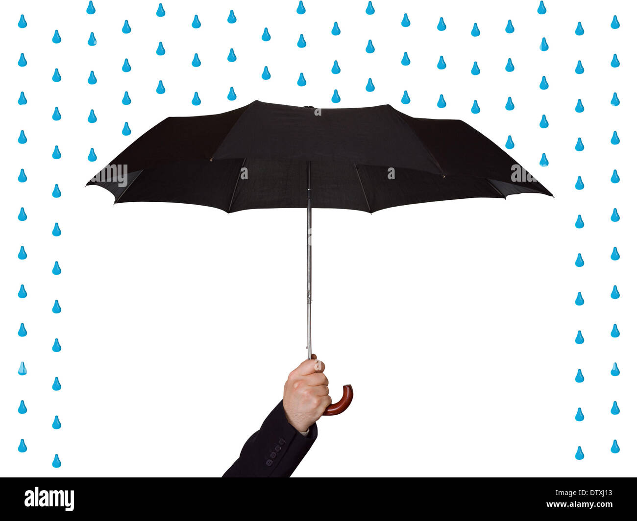 Hand with umbrella Stock Photo - Alamy