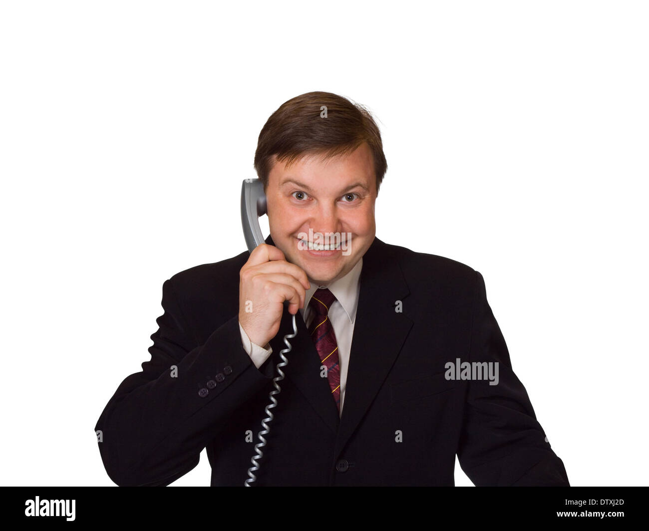 Happy man with phone Stock Photo - Alamy