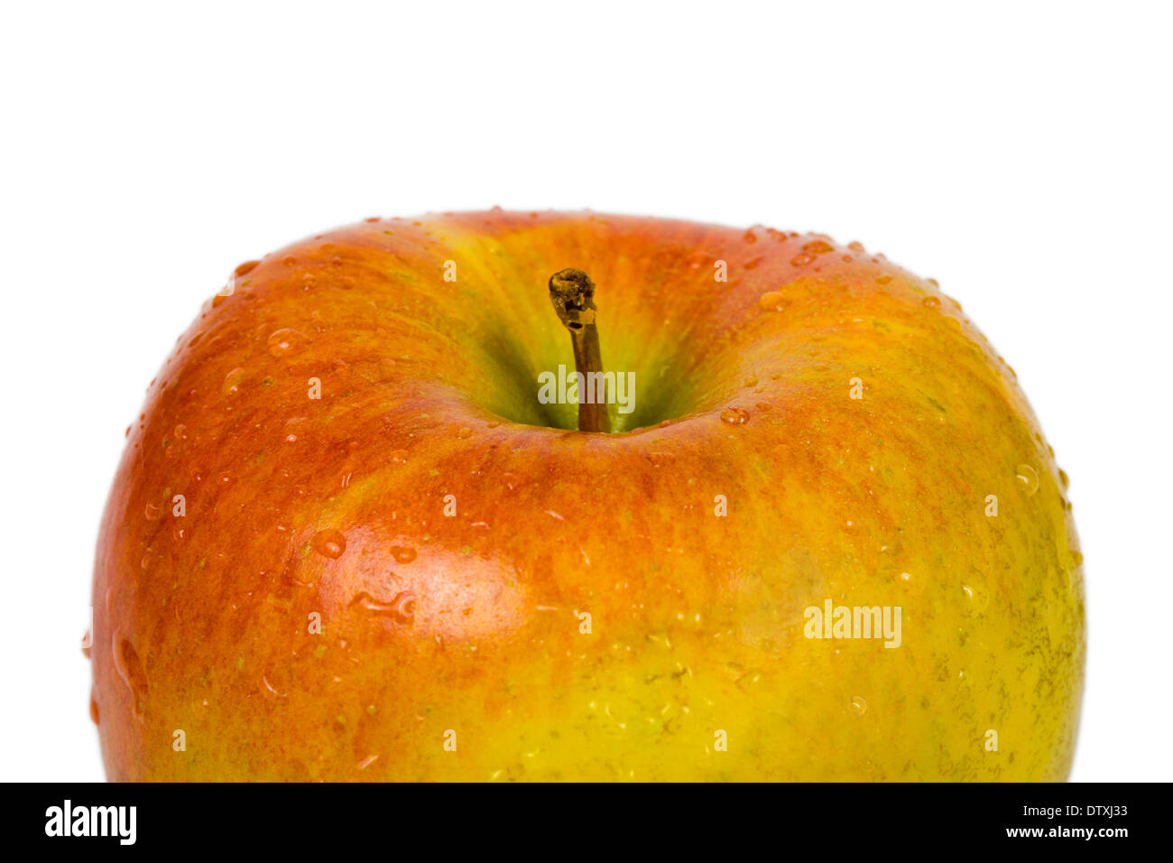 Apple and water drops Stock Photo - Alamy