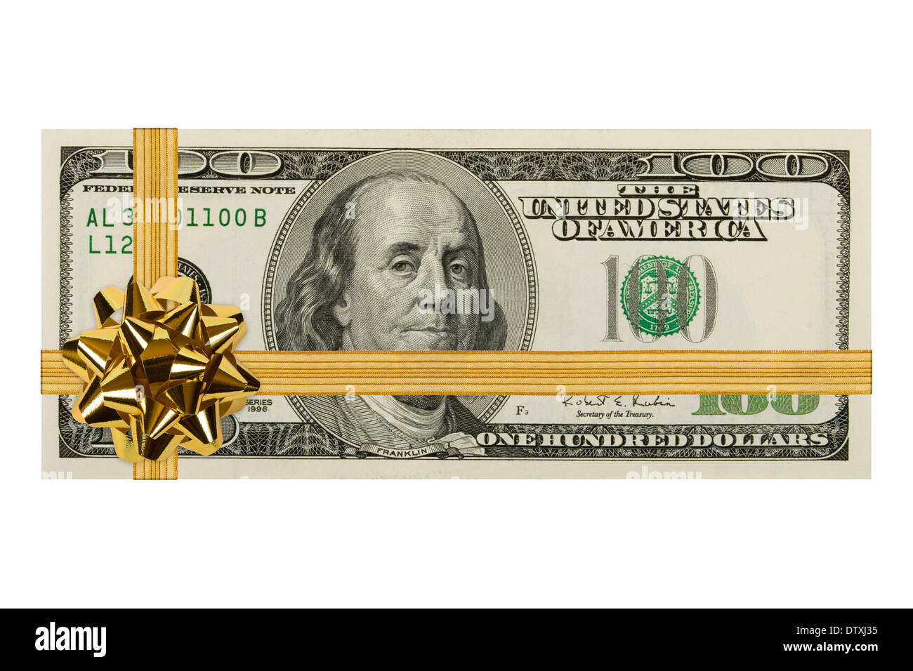 Money and bow Stock Photo - Alamy