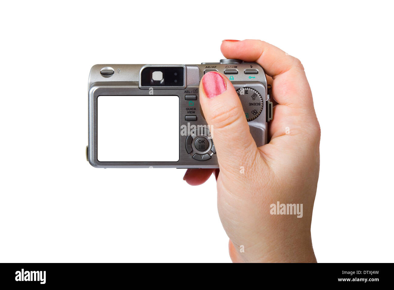 Hand holding metal frame Cut Out Stock Images & Pictures - Alamy