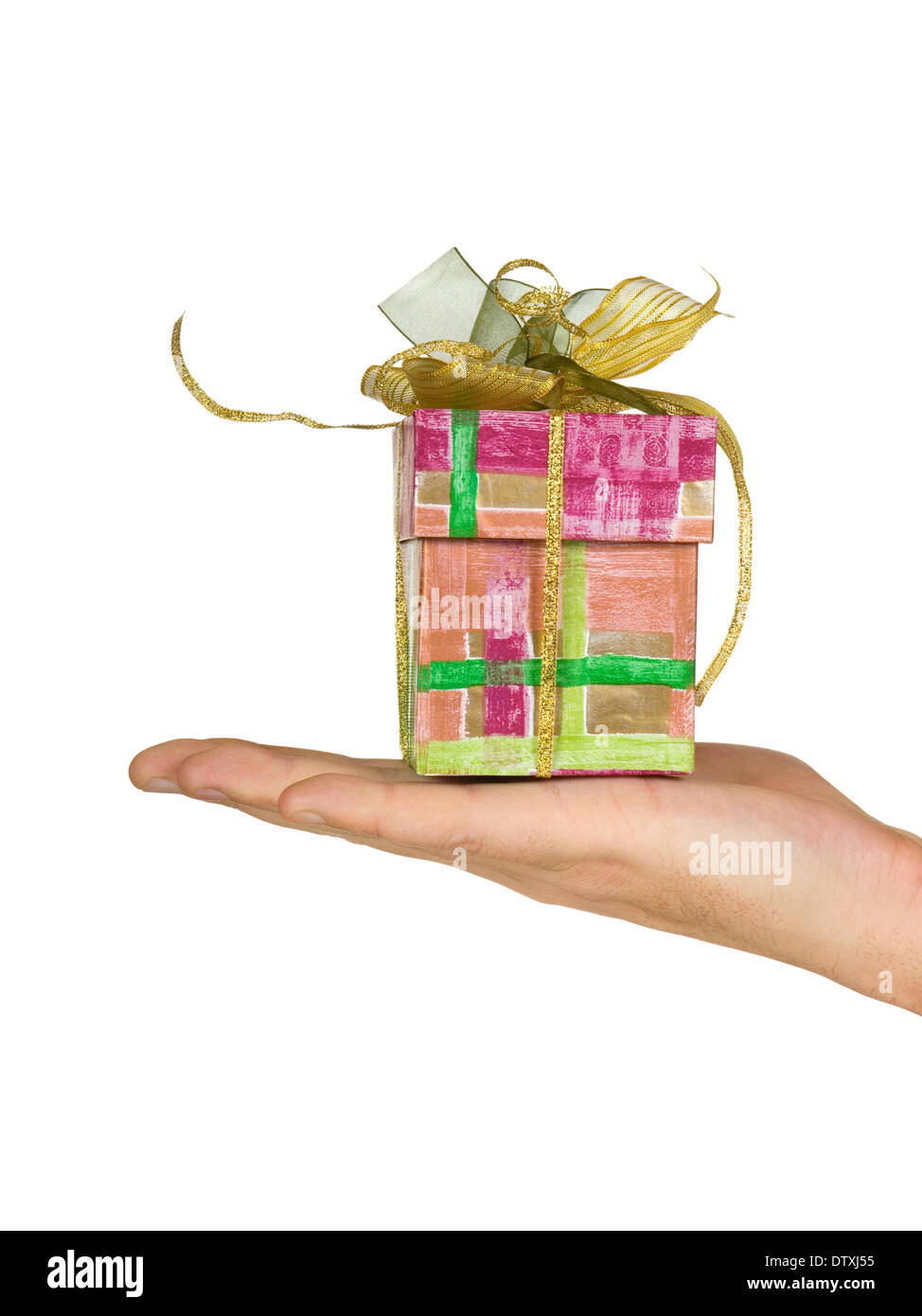Hand and gift Stock Photo - Alamy