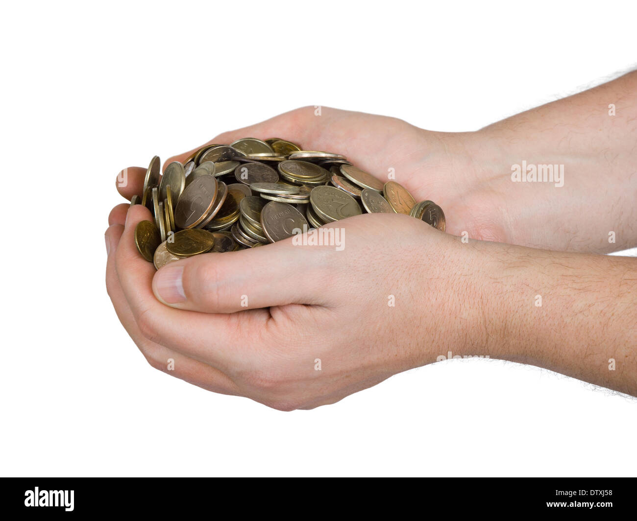 Hands holding russian coins hi-res stock photography and images - Alamy
