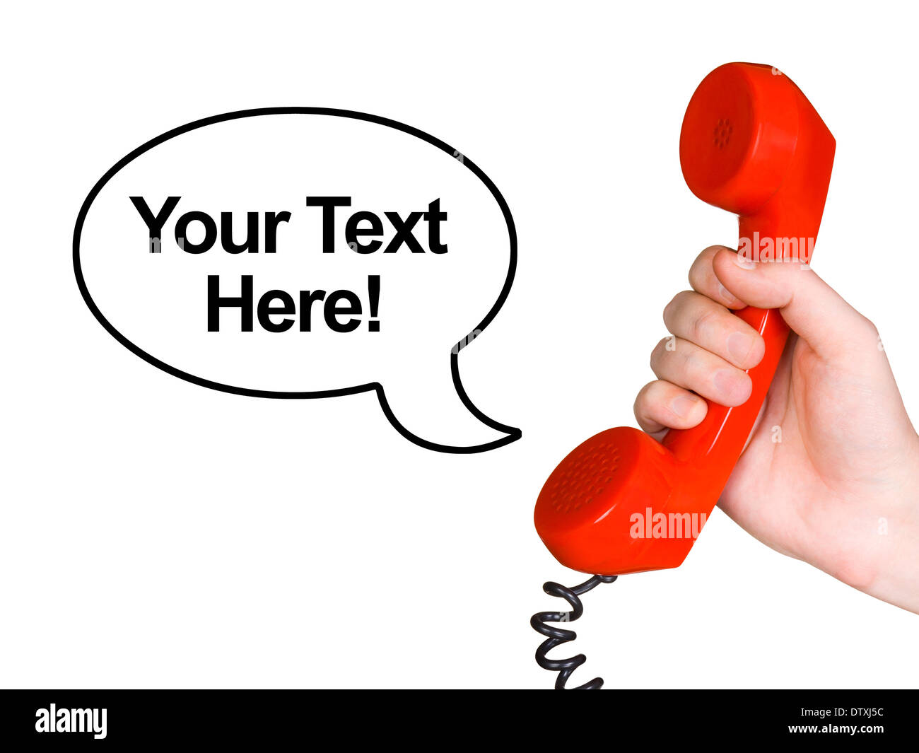 Hand holding receiver Cut Out Stock Images & Pictures - Alamy