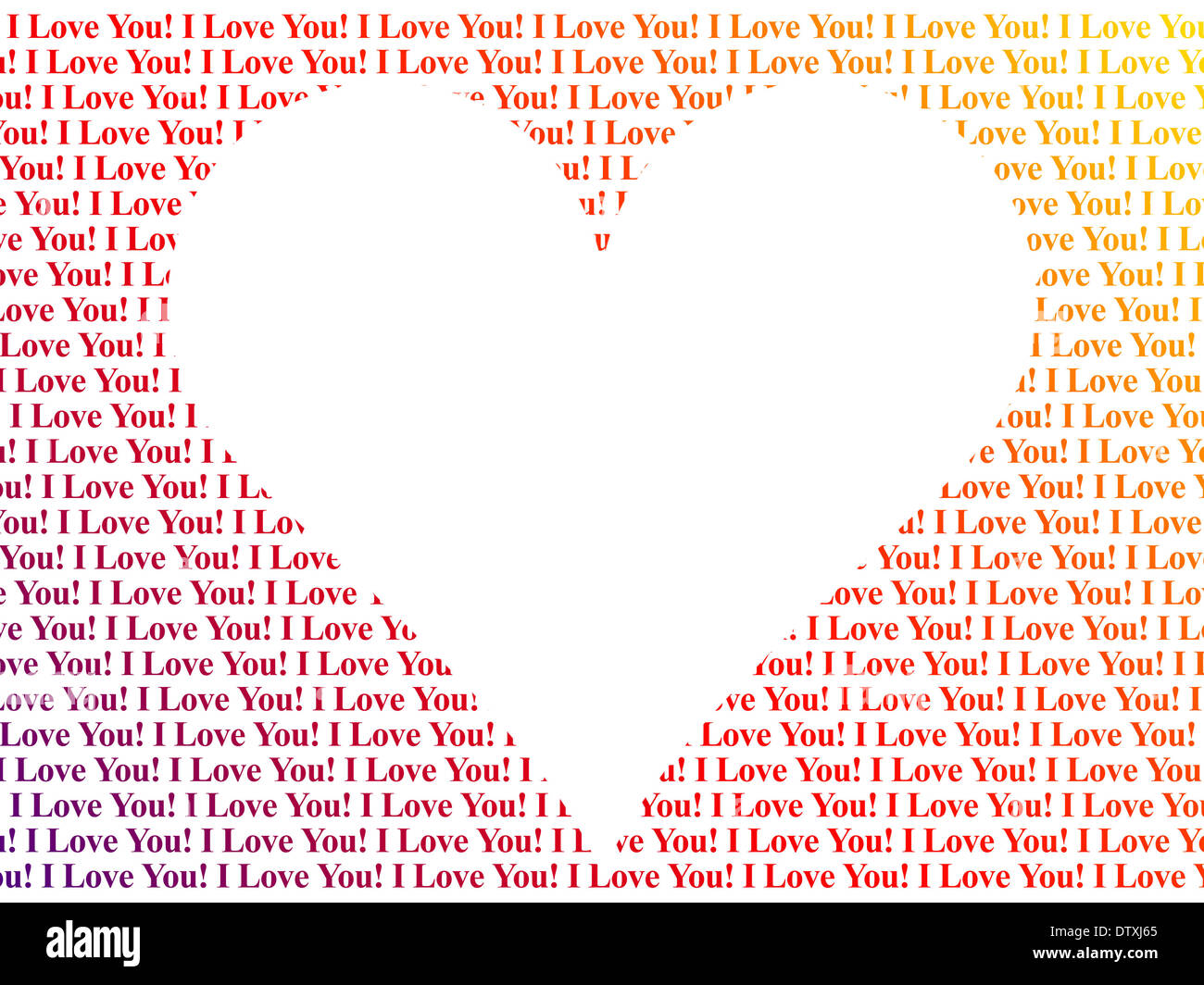 Heart shaped words I Love You Stock Photo - Alamy