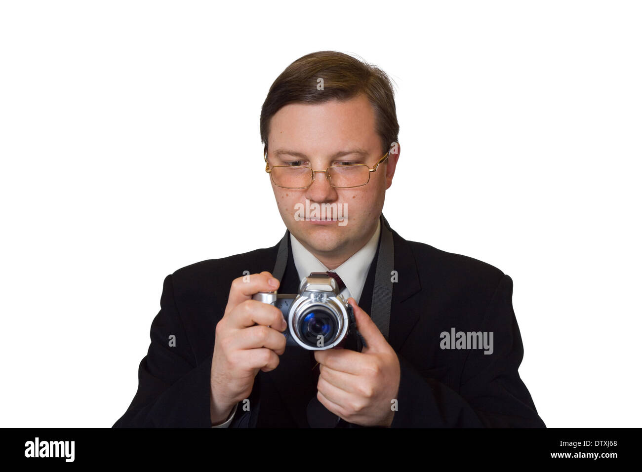 Man with photo camera Stock Photo - Alamy