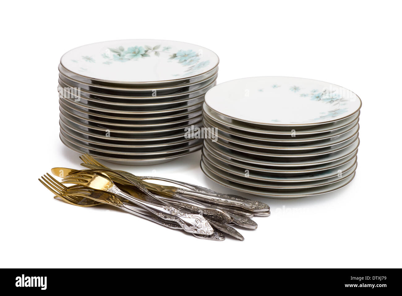Stacks of dishware Stock Photo - Alamy