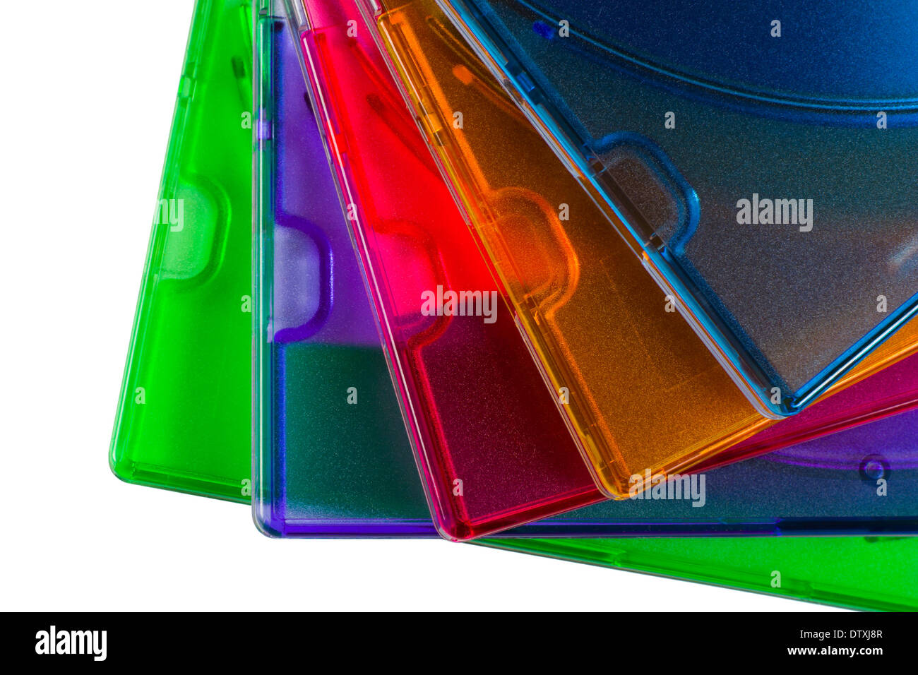 Computer disks in multiciolored boxes Stock Photo - Alamy