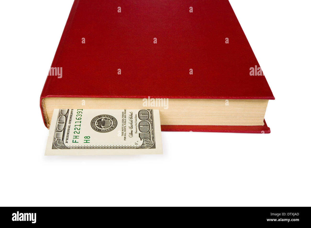 Money in book Stock Photo - Alamy