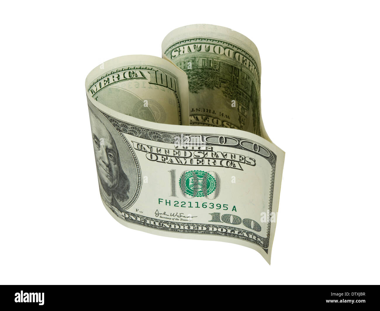 Heart shaped money Stock Photo - Alamy
