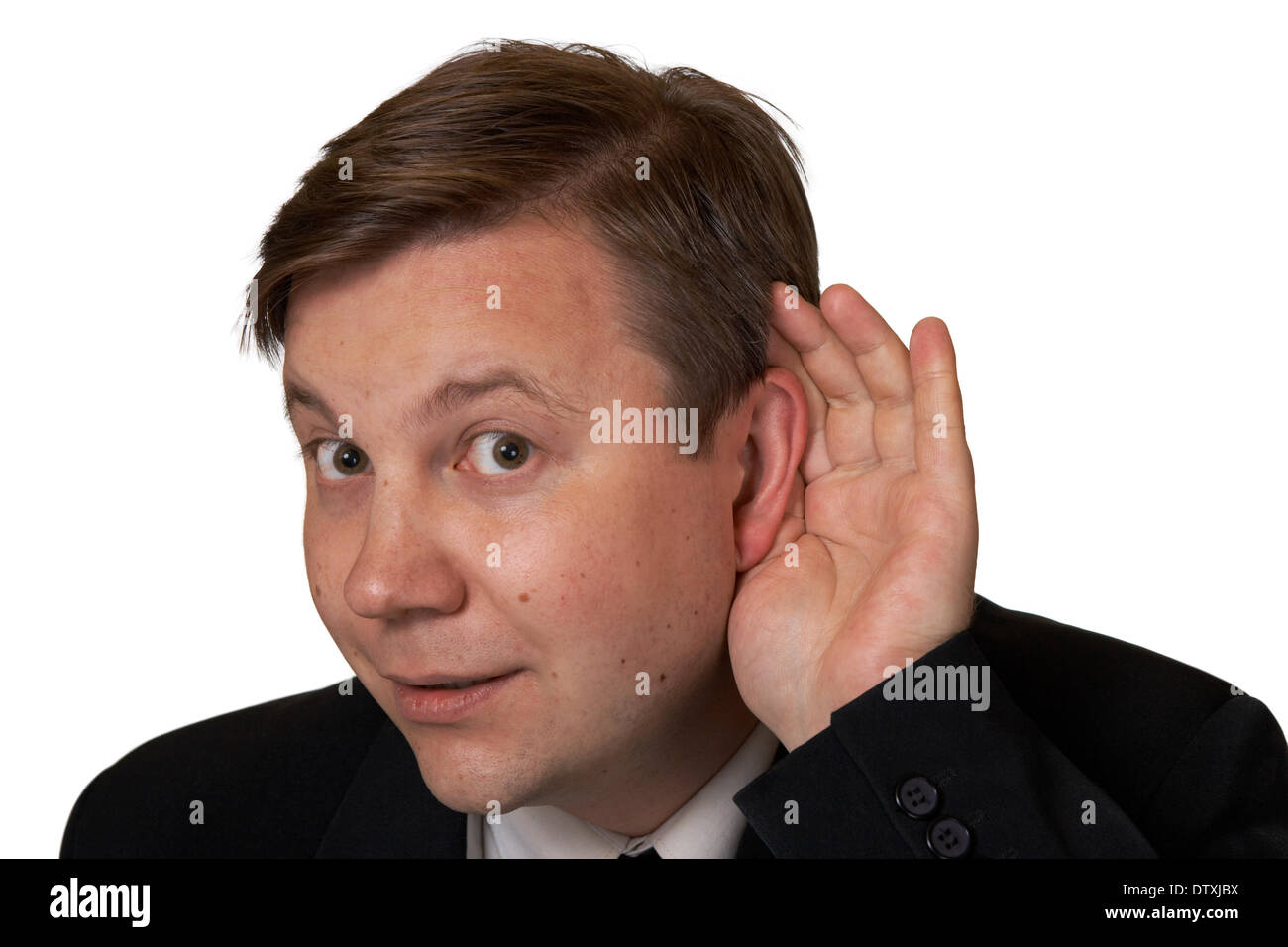Listening pose hi-res stock photography and images - Alamy