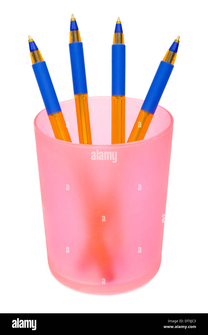 Pens in container Stock Photo - Alamy