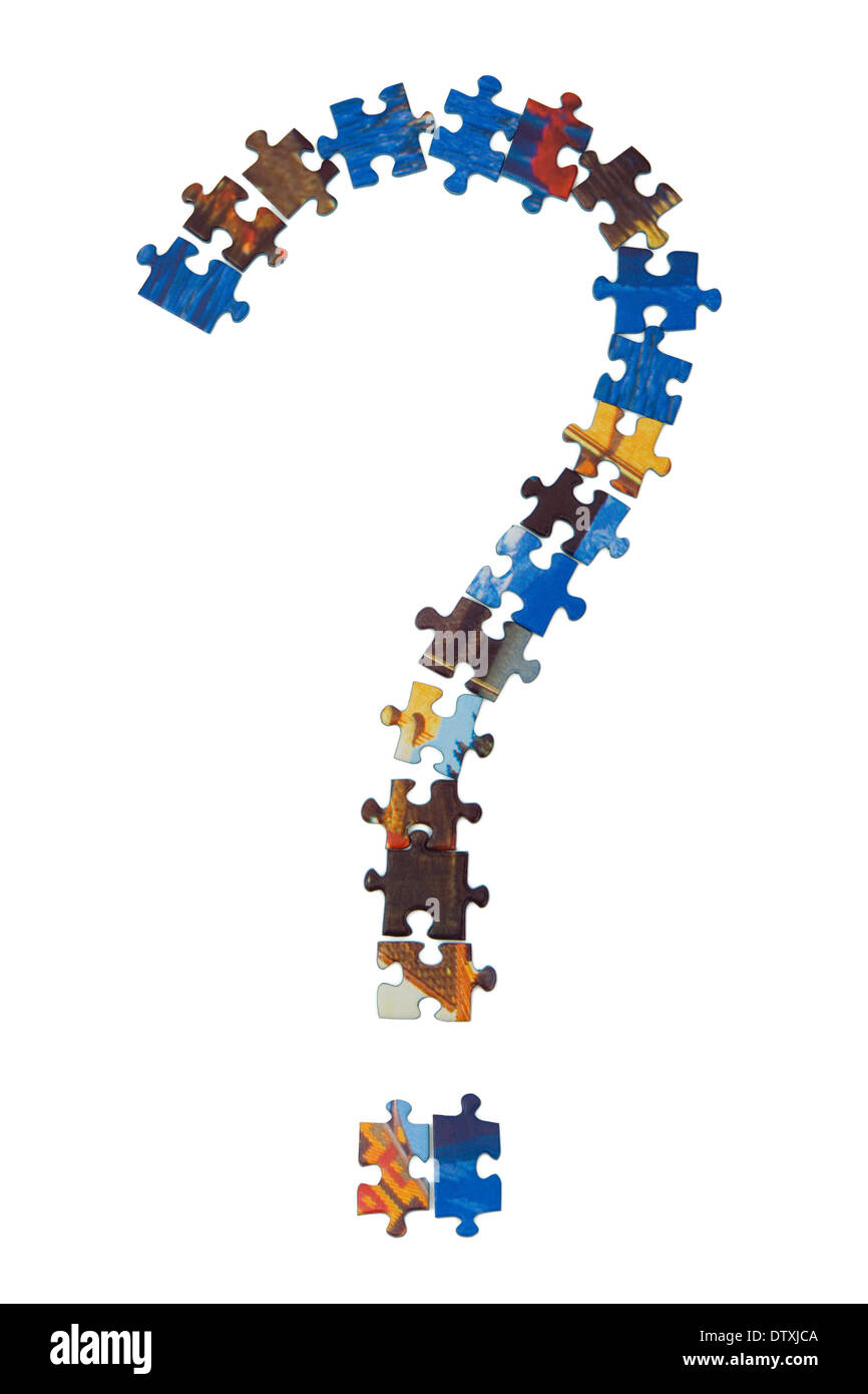 Jigsaw question mark Cut Out Stock Images & Pictures - Alamy