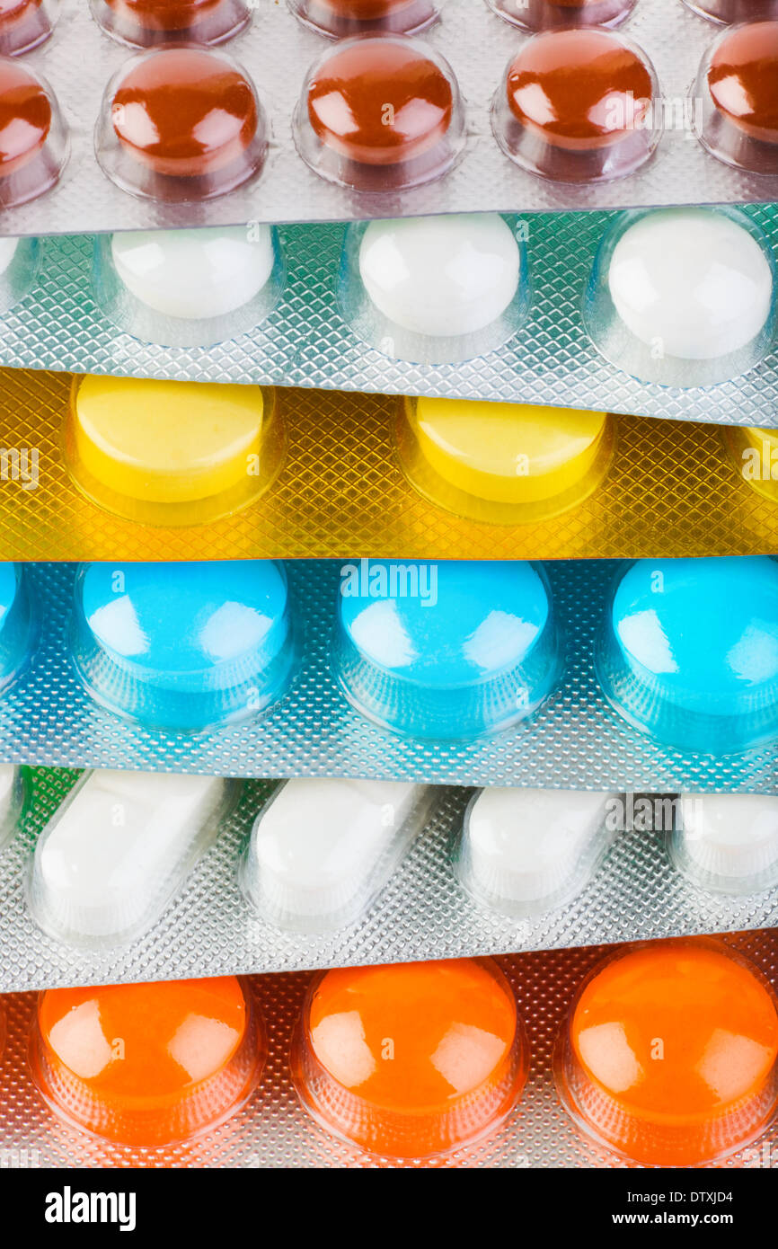 Packs of pills Stock Photo - Alamy
