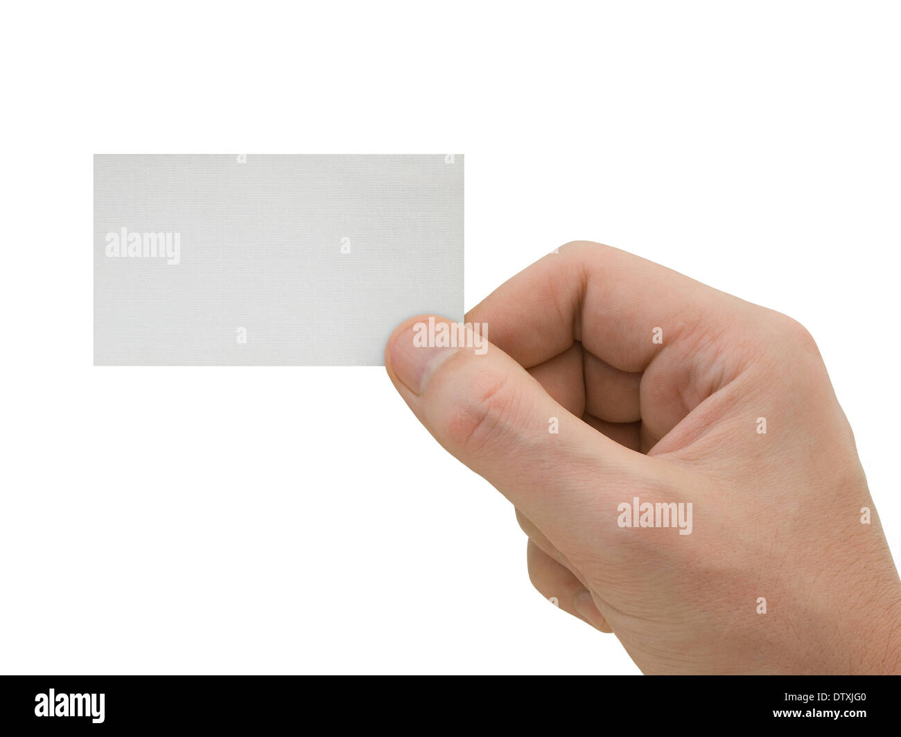 Blank card in hand Stock Photo - Alamy