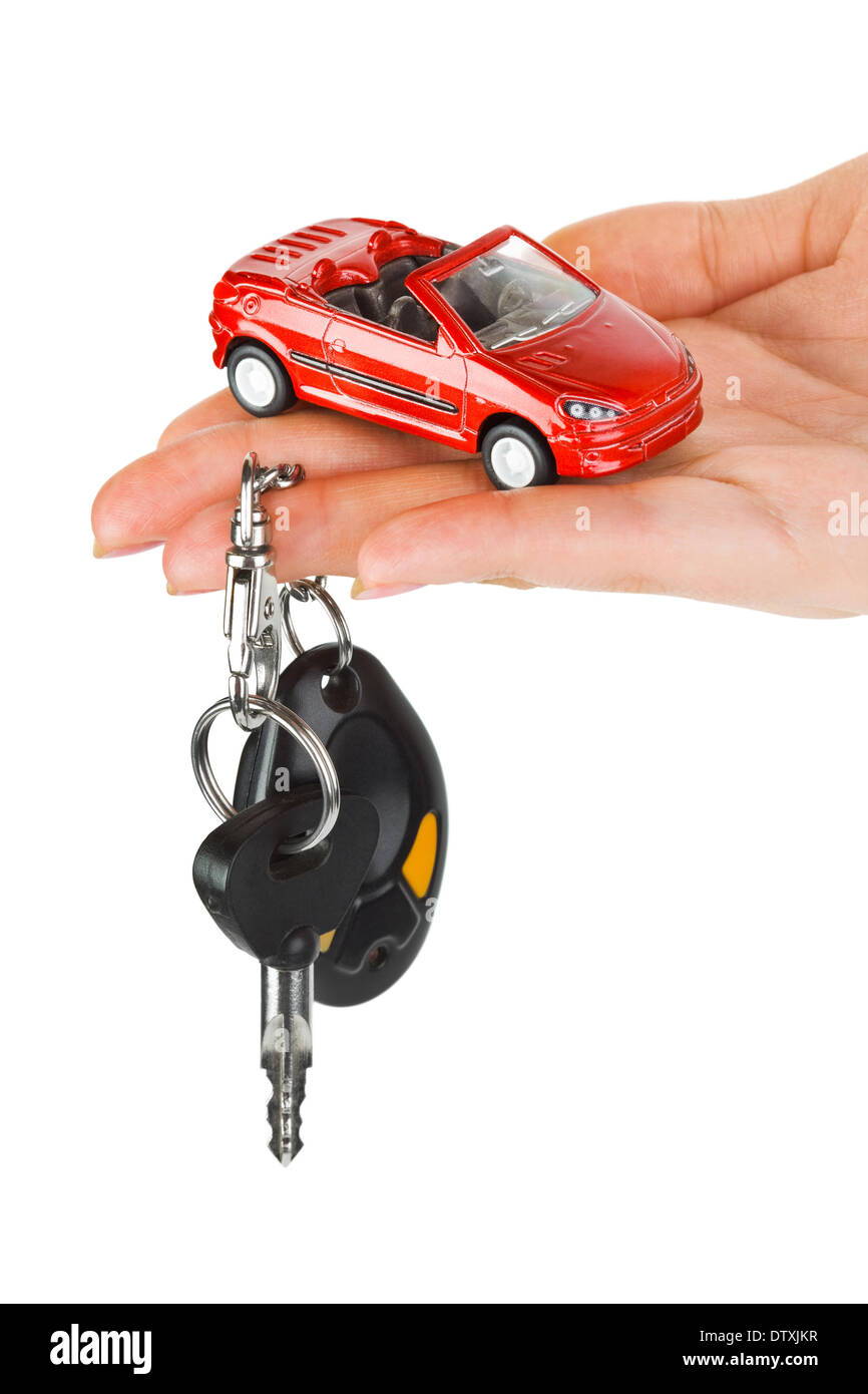 Woman buying car key Cut Out Stock Images & Pictures - Alamy
