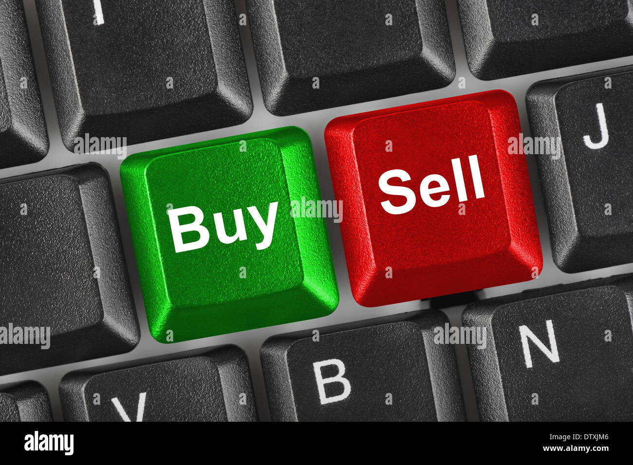 Computer keyboard with two business keys Stock Photo - Alamy