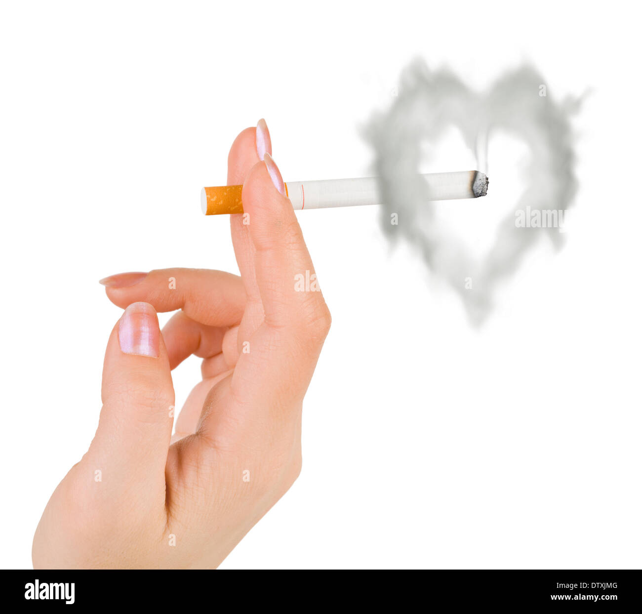 Cigarette heart shape Cut Out Stock Images & Pictures - Alamy