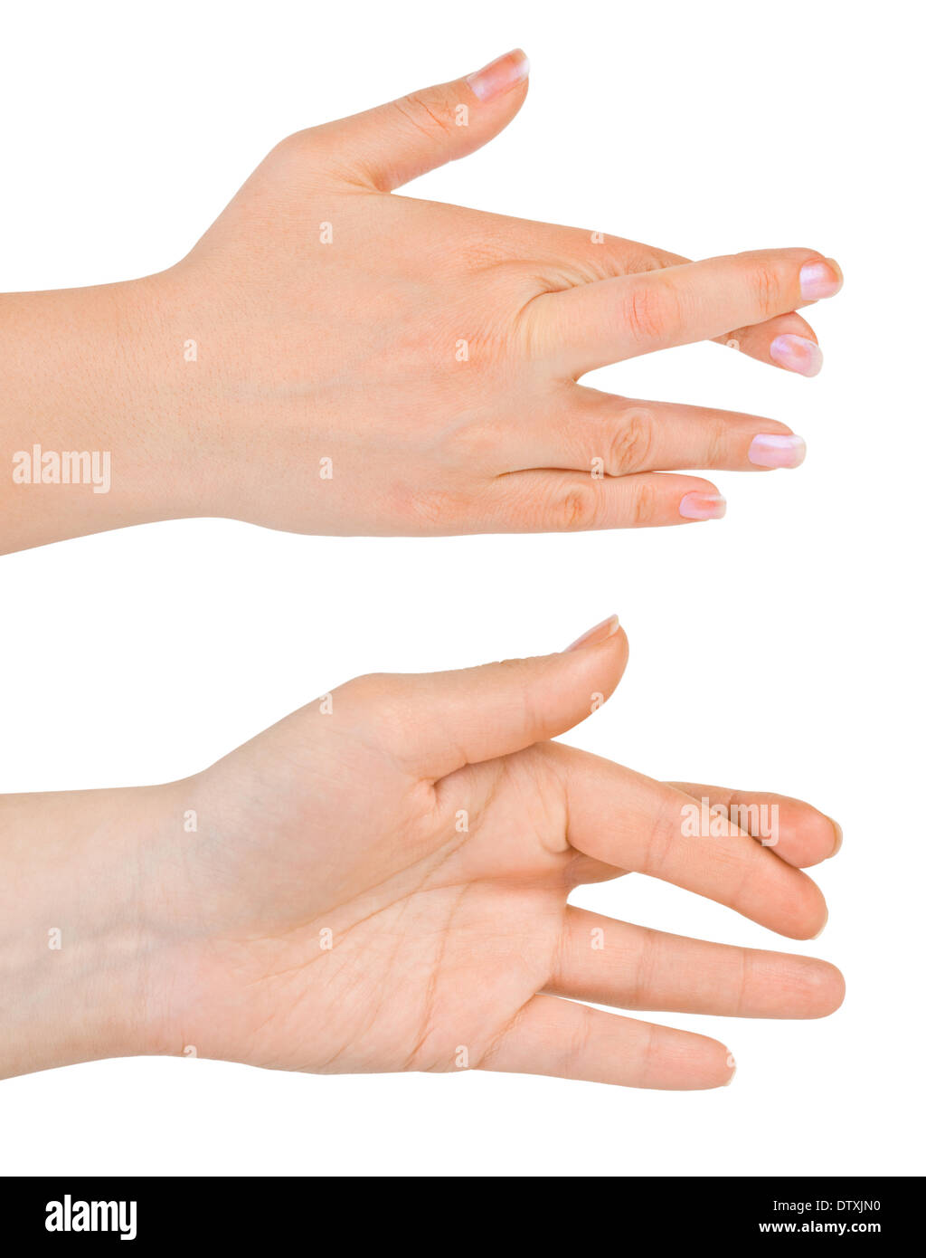 Hands with crossed fingers Stock Photo - Alamy
