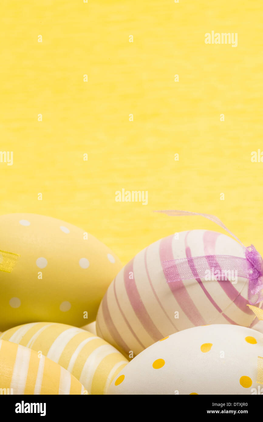 Five hand painted easter egg Stock Photo - Alamy