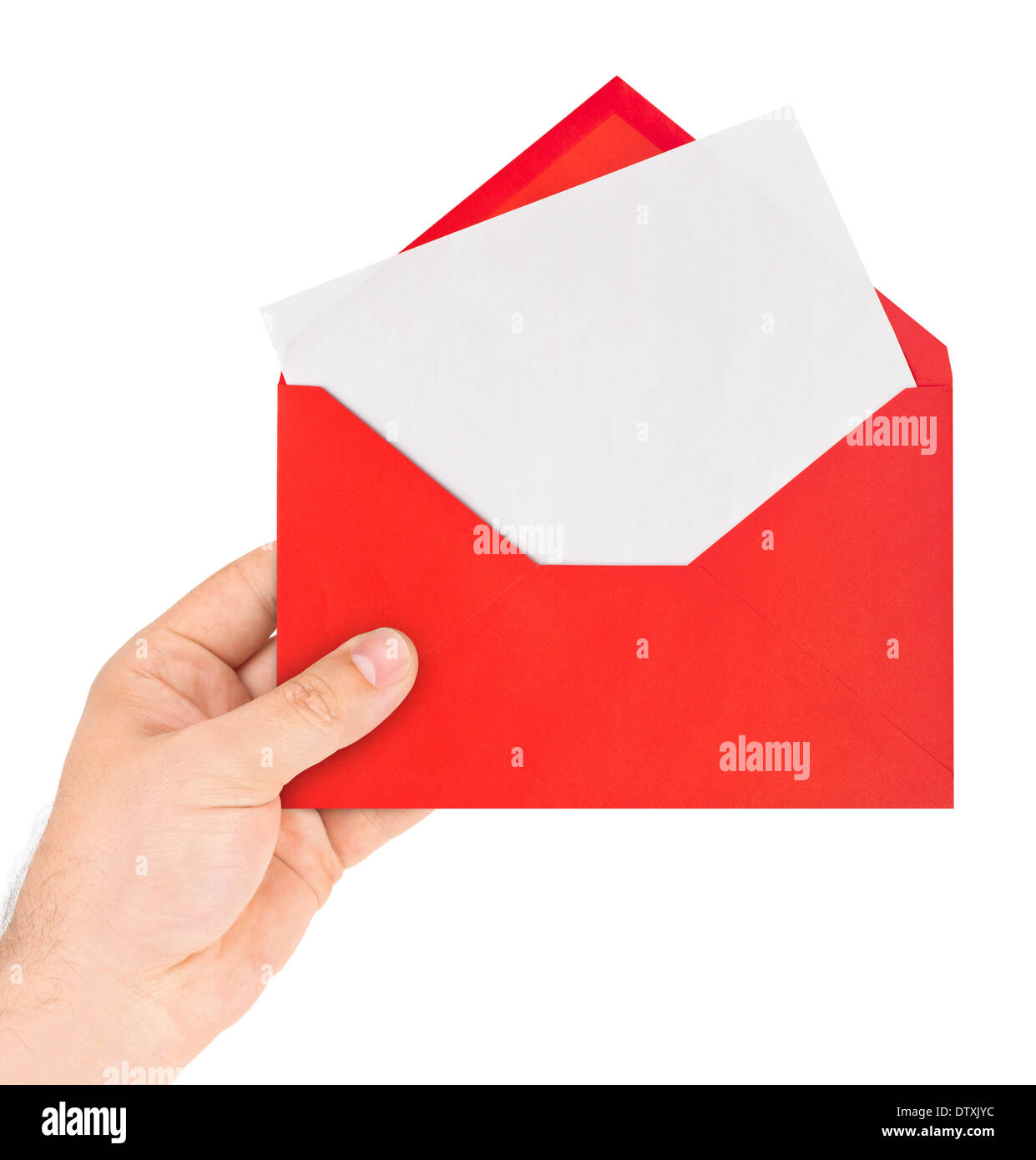 Open red envelope in Cut Out Stock Images & Pictures - Alamy