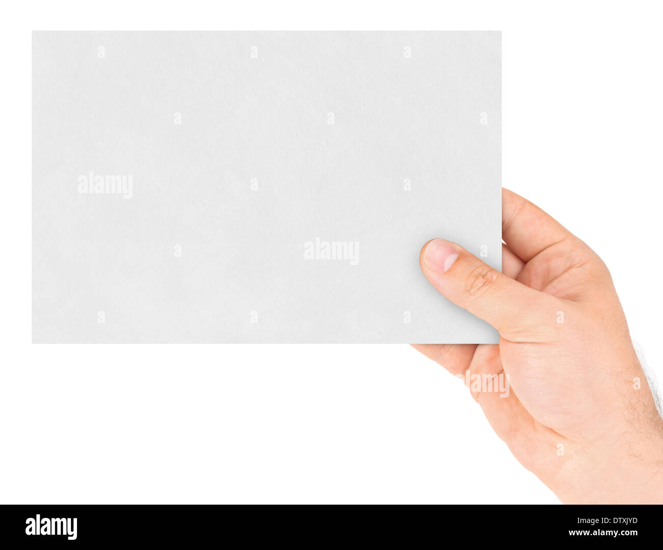 Paper note in hand Cut Out Stock Images & Pictures - Alamy