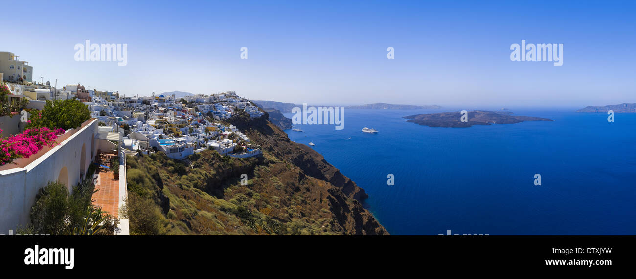 Santorini panorama - Greece Stock Photo - Alamy