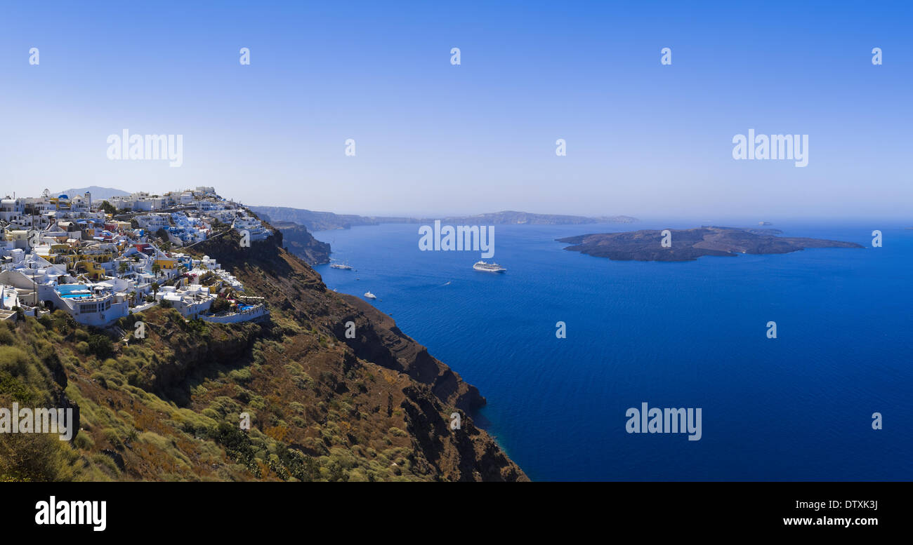 Santorini panorama - Greece Stock Photo - Alamy