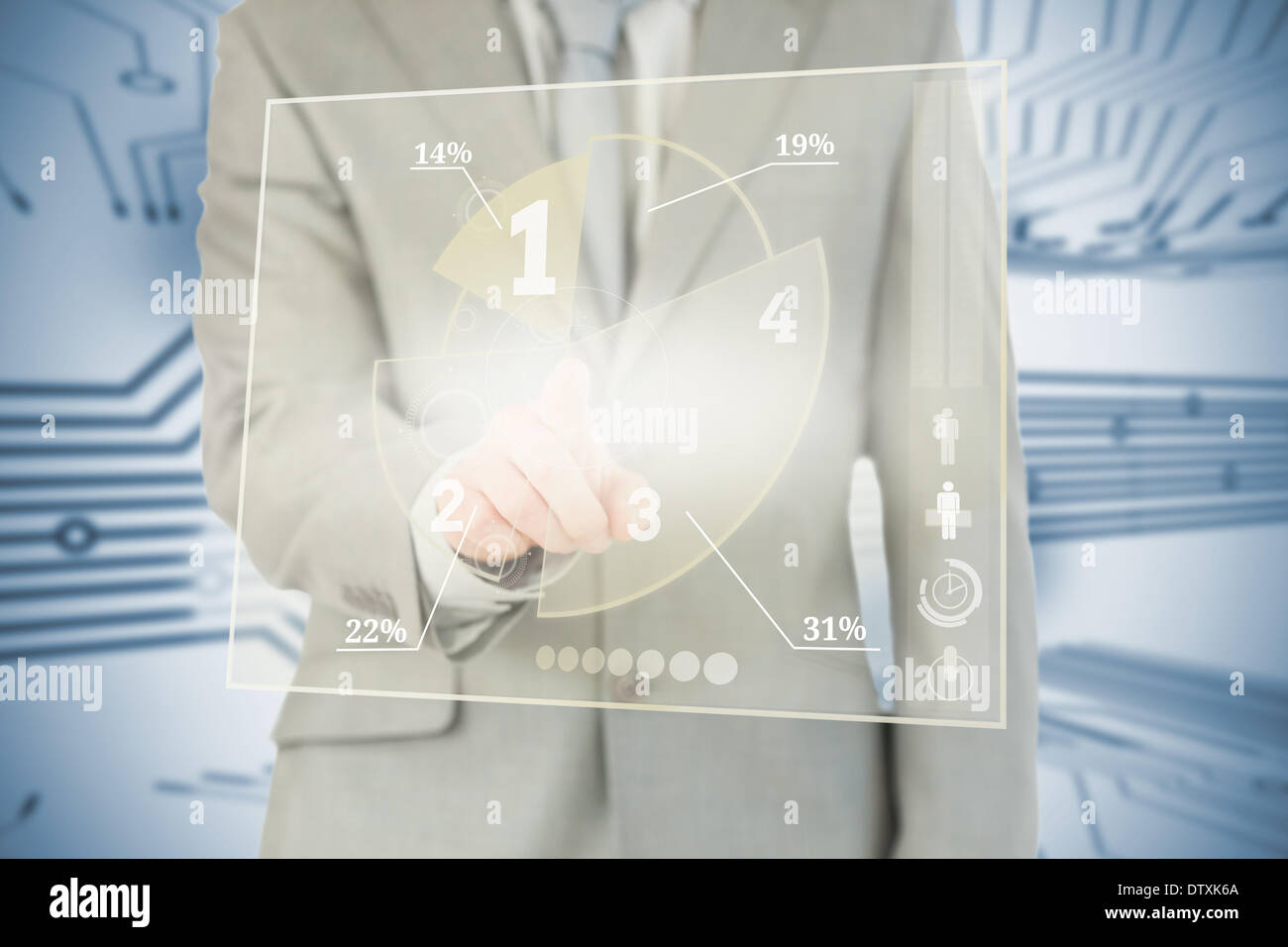 Using holographic interface man hi-res stock photography and images - Alamy