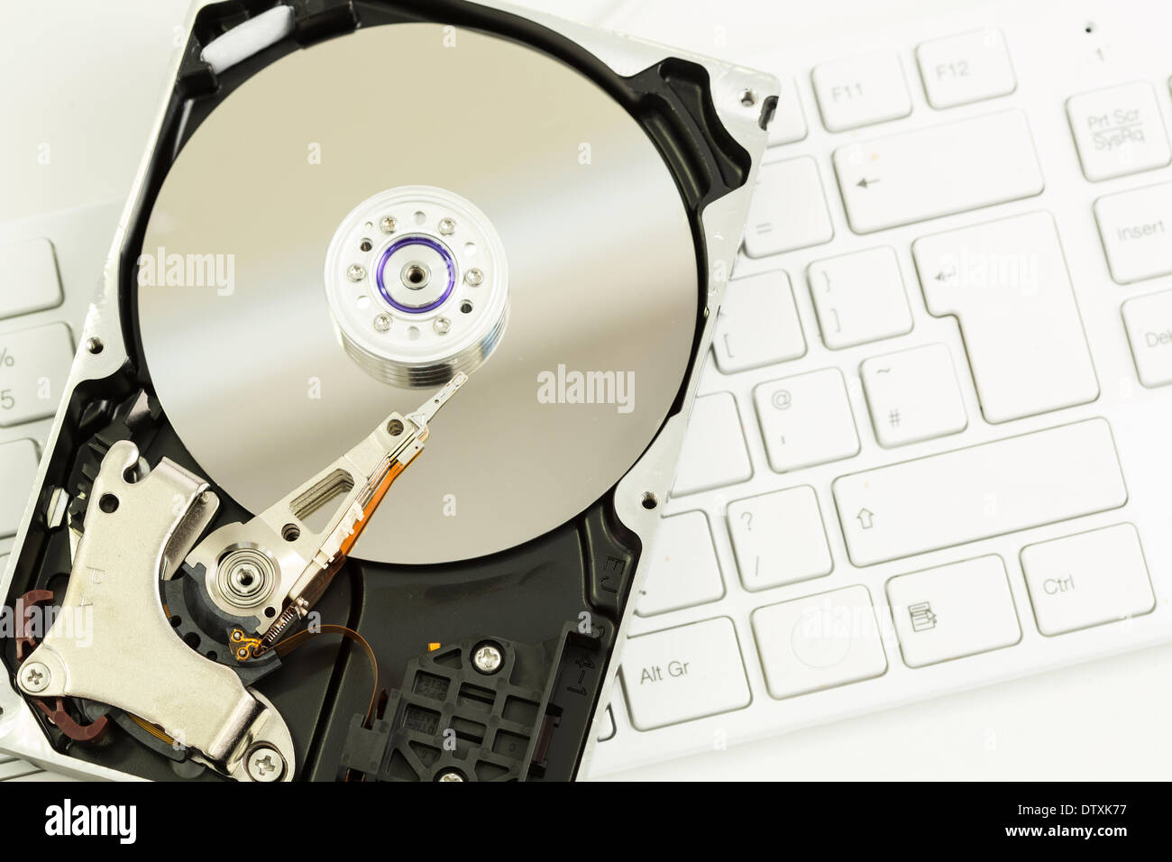 Disk drive on a keyboard Stock Photo - Alamy