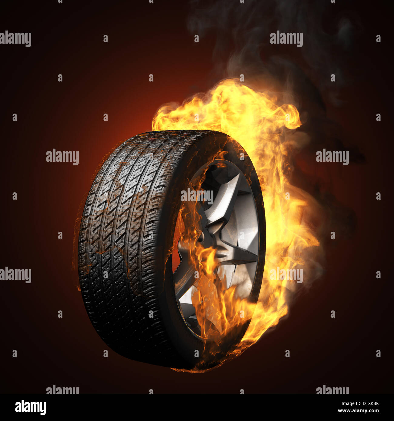 Burning wheel hi-res stock photography and images - Alamy