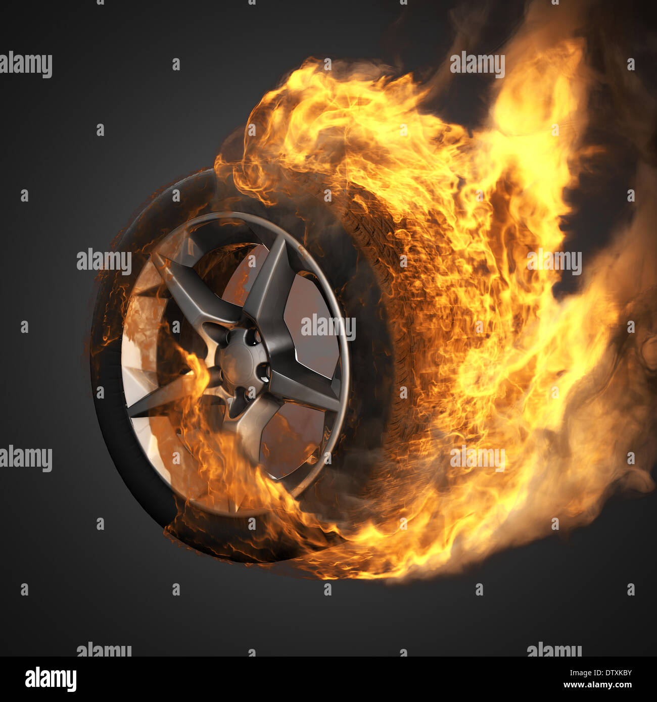 Burning wheel hi-res stock photography and images - Alamy