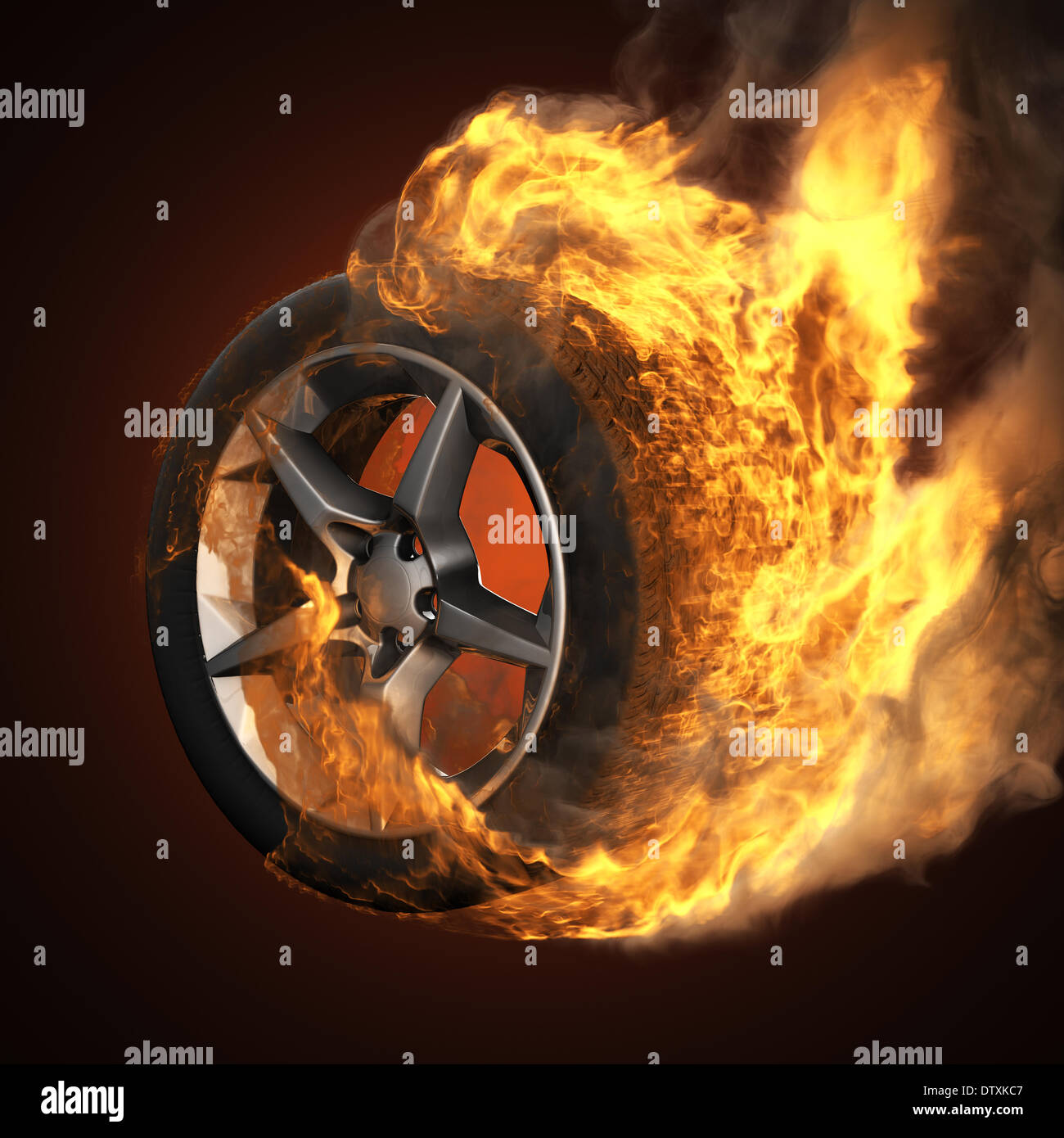 Burning wheel hi-res stock photography and images - Alamy