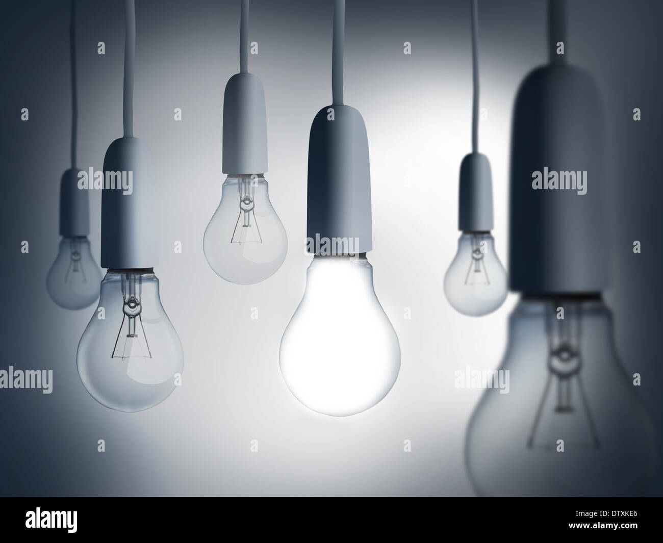 Light bulbs hanging Stock Photo - Alamy