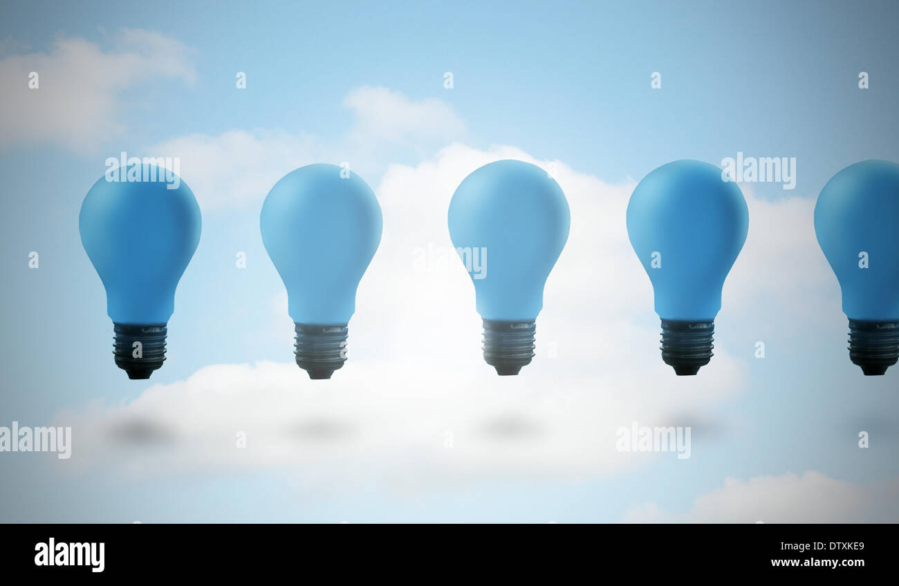 Floating light bulbs hi-res stock photography and images - Alamy