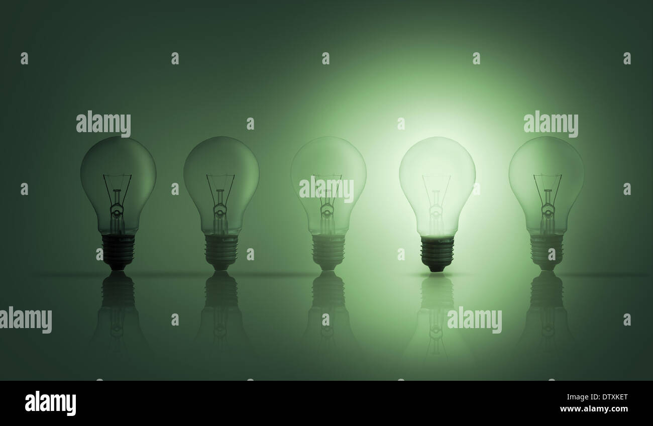 Lit Light Bulb Row High Resolution Stock Photography and Images - Alamy