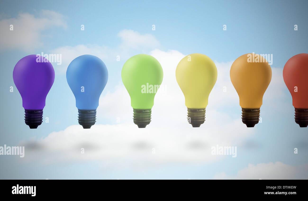 Floating light bulbs hi-res stock photography and images - Alamy
