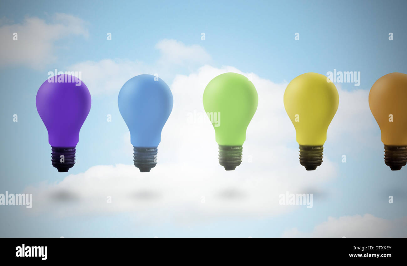Floating light bulbs hi-res stock photography and images - Alamy