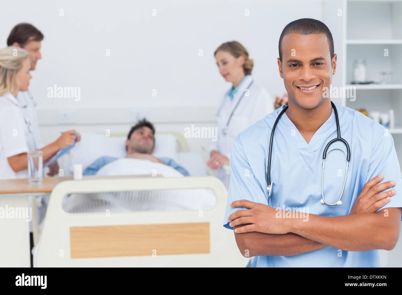 Doctor talking looking camera taking hi-res stock photography and ...