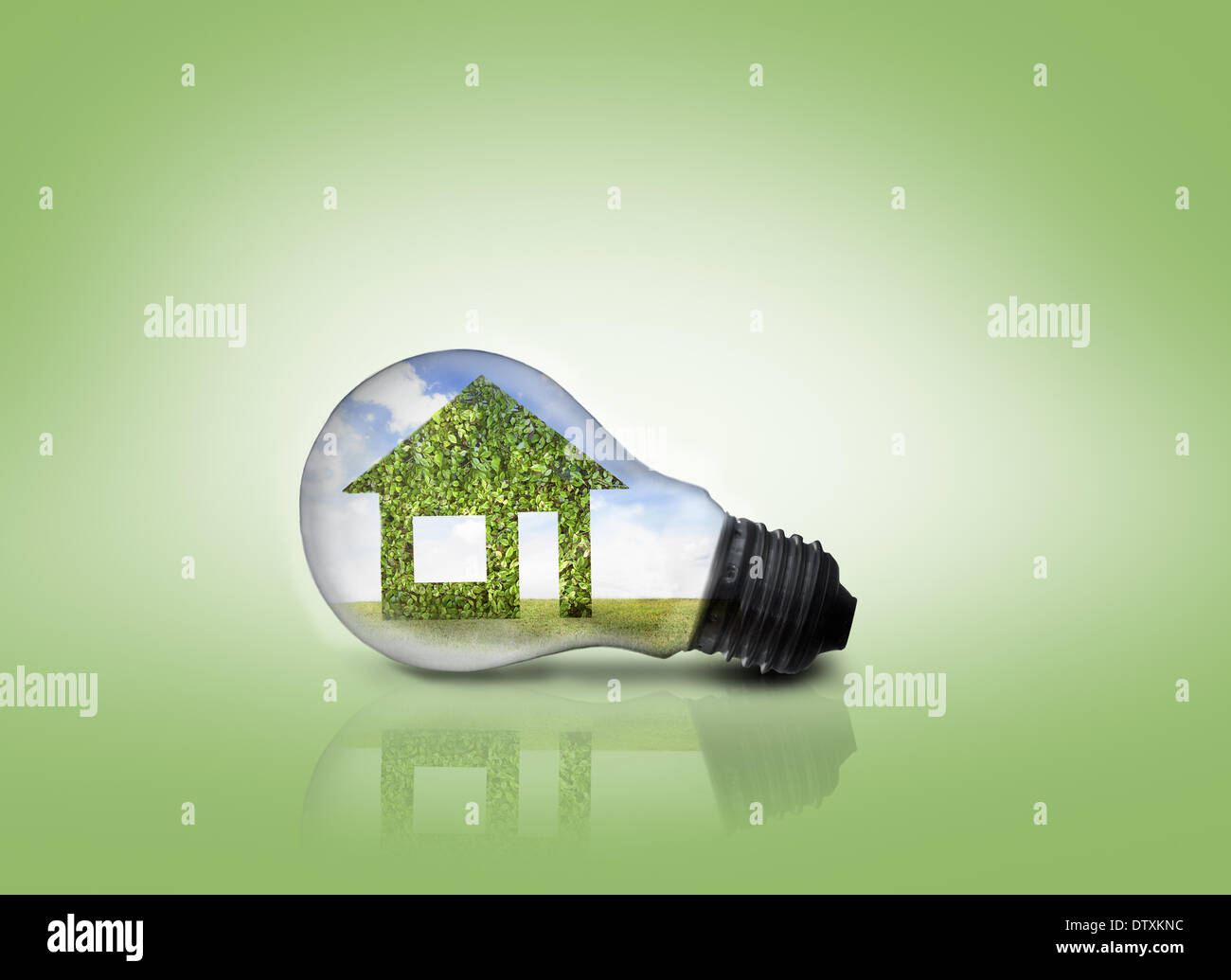 House inside a light bulb Stock Photo - Alamy