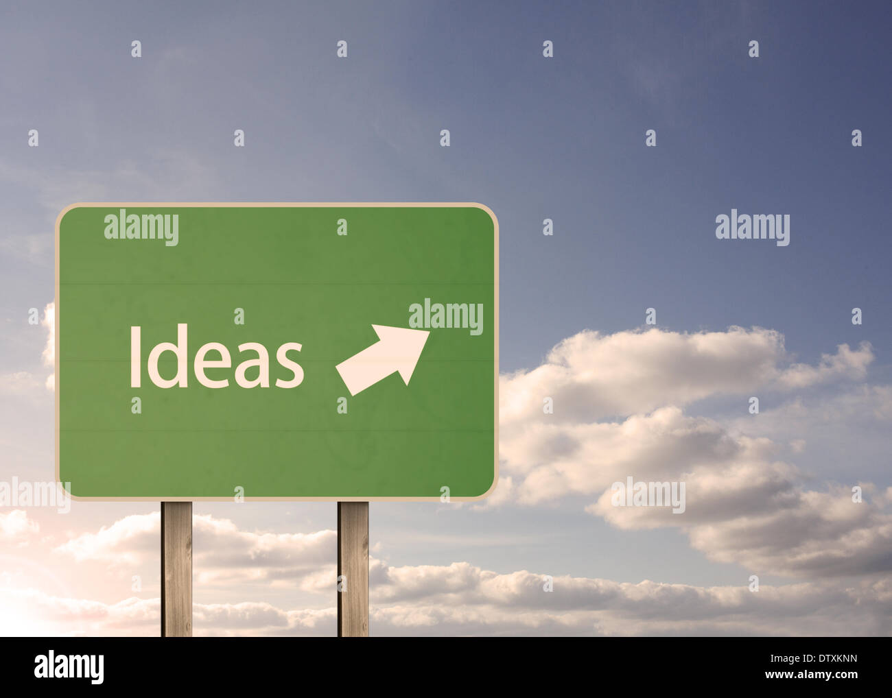 Ideas road sign Stock Photo - Alamy