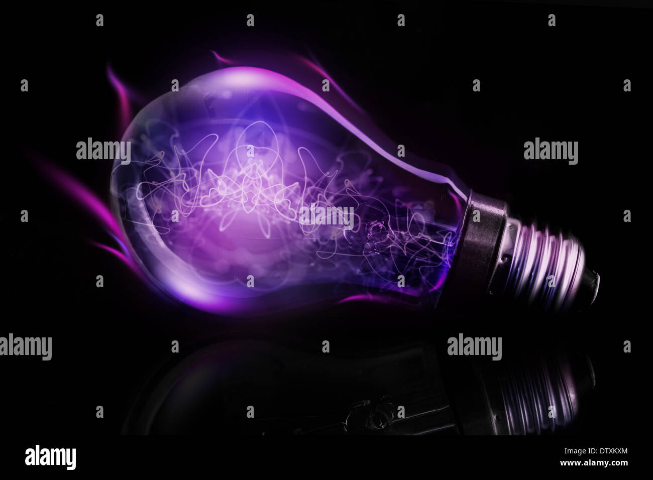 Pink light bulb Stock Photo - Alamy